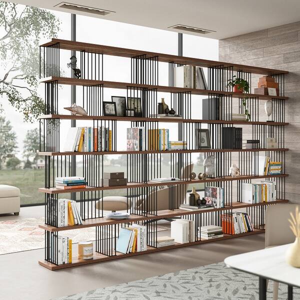 Mylotus-Home Antique Walnut Color mutiple Tiers Library Display ...