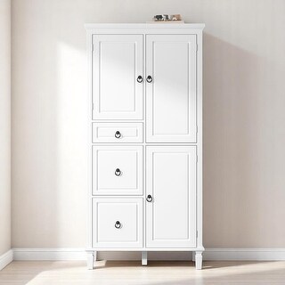 61.7'' Multi-Functional Storage Cabinet with Doors & Drawers ...