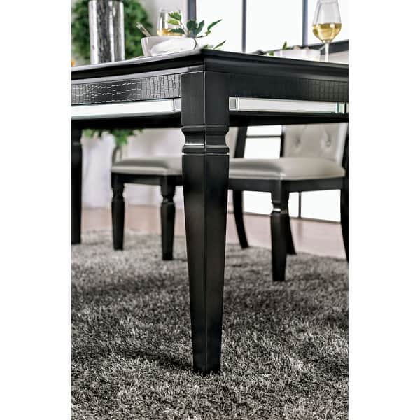 Silver Orchid Amann Contemporary Black 84-inch Glass Top Dining Table - On Sale - Bed Bath ...