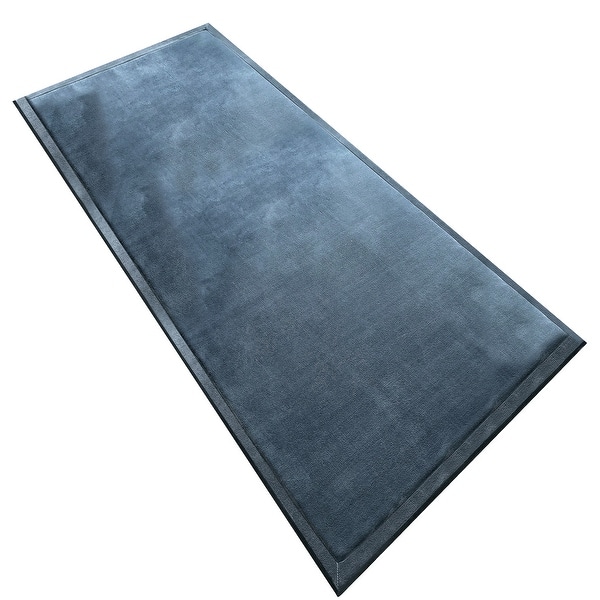 25"x87" Light Blue Non-Slip Soft Plush Memory Foam Long Runner Rug - 25 ...