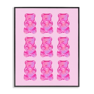 Stupell Pink Candy Bears Framed Giclee Art Design By House of Lulu ...