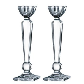 Majestic Gifts Inc European Glass Candlesticks -12" Height - Set/2 - 12 ...