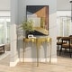 Gold Aluminum Metal Drip Console Table with Melting Designed Legs and ...