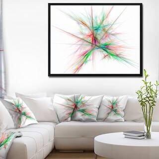Designart "Blue Red Spectrum of Light" Abstract Framed Canvas Art Print ...