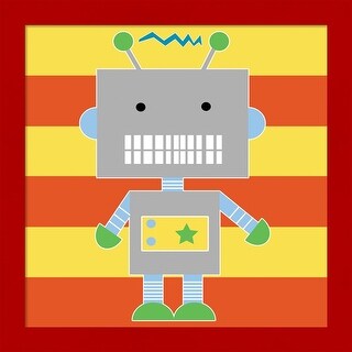 Louise Carey 'Robot - Stripes' Framed Art - Bed Bath & Beyond - 33532403