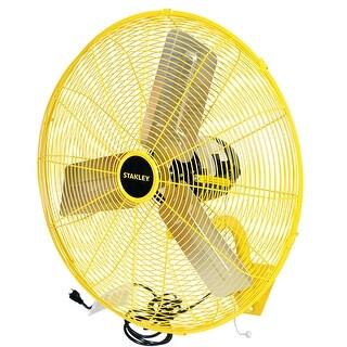STANLEY High Velocity Wall Mount Fan 24 in, Yellow, Black - Bed Bath ...