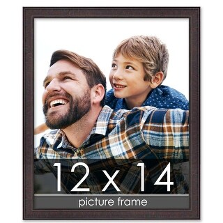 12x14 Distressed/Aged Mahogany Complete Wood Picture Frame with UV ...