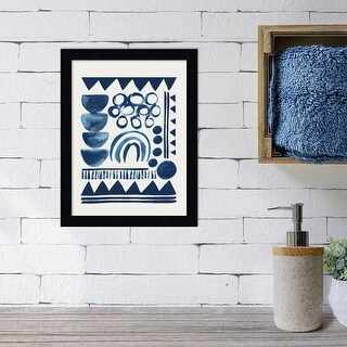Indigo Abstract by Teju Reval Wood Framed Wall Art Print - Bed Bath ...