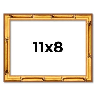11x8 Frame Gold Bamboo Solid Wood Picture Frame | 1 Inch Moulding - Bed ...