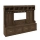 Woodland Full Entryway Storage Set with Coat Rack by Bush Furniture ...