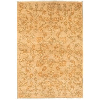 Hand-knotted Pak Oushak Beige, Copper Wool Rug - 4'0 x 6'0/4'0" x 6'0 ...