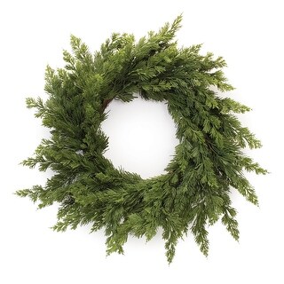 Variegated Pine Wreath 25"D - Green - Bed Bath & Beyond - 40833347