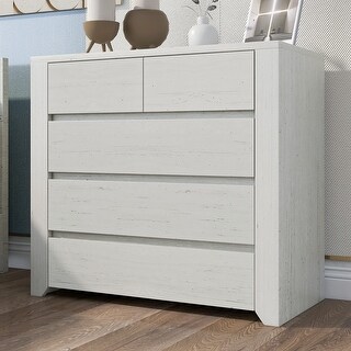 Modern Storage Chest with 5 Drawers, Living Room Bedroom Nursery Room ...