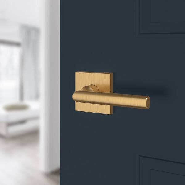 Baldwin Tube Passage Leverset with Contemporary Square Rose - Bed Bath ...