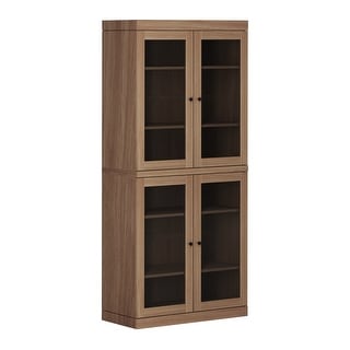 Palace Imports Premium 100% Solid European Oak Hardwood 6-Shelf Modular ...