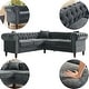 Luxury Button Tufted Sofa L-shaped Sectional Sofa Chesterfield Deep ...