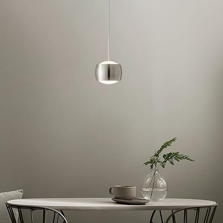 Koini Modern Contemporary Mini Pendant Dimmable LED Globe Glass Kitchen Island Light - 5.5 ...