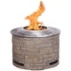 20.5" Round Smokeless Fire Pit Stackstone Look Stainless Steel Top ...