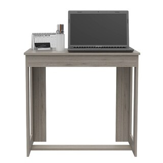 Light Grey Writing Desk, Office Desk Computer Workstation - Bed Bath ...
