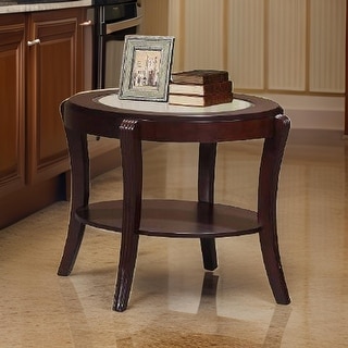 Lyn 31 Inch Side End Table with Oval Glass Top and Lower Shelf, Brown ...