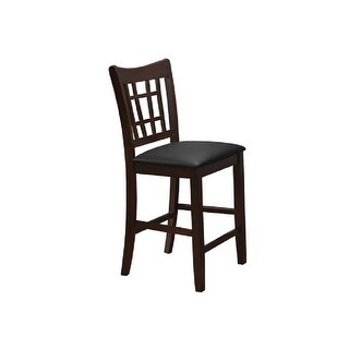 Contemporary Grid Back Counter Dining Chair Set, Wooden Kitchen Chair ...