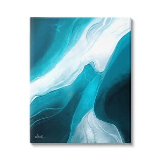 Stupell Fluid Blue Shapes Arrangement Canvas Wall Art by Ishita Banerjee - Bed Bath & Beyond ...