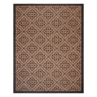 Gertmenian Paseo Paume Green Casual Palm Leaf Flatweave Indoor/ Outdoor ...