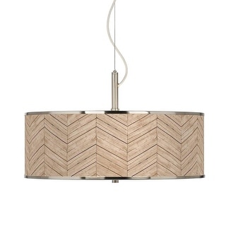 Rustic Woodwork Glow 20" Wide Pendant Light - 20" x 12" - Bed Bath ...