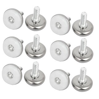 M8x20mm Plastic Base Stud Mount Furniture Glide Adjustable Leveling ...