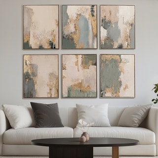 Sagebrook Home 16x20" Enlightened Handpainted Wall Art (Set of 6) - Bed ...