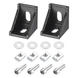 2Set 3030 Inside Corner Bracket Gusset Mount Kits 35x35x29mm (Black ...