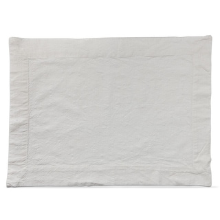 Threads Slub White Cotton Placemat, 19"L x 14.5"W, 2" Hem - Bed Bath ...