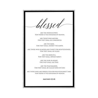 iCanvas "Beatitudes, Matthew 5,3-10" by Eden Printables Framed - Bed ...