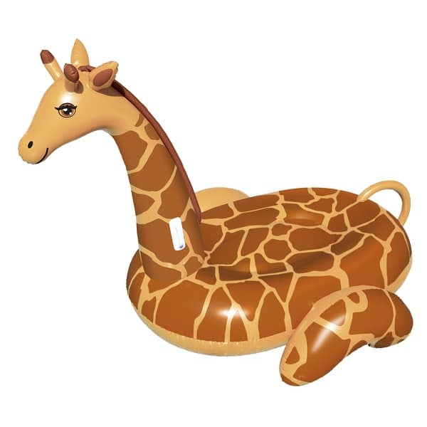 Inflatable Brown Giant Giraffe Swimming Pool Ride-On Lounger 96-Inch ...