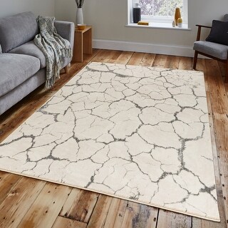 Maz Collection Beige/Gray Contemporary Area Rug - Bed Bath & Beyond ...