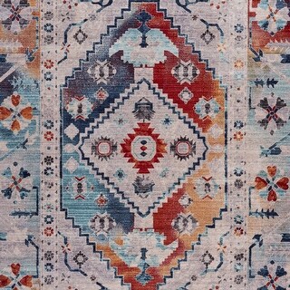 5' x 8' Multicolored Boho Chic Area Rug - 3'6" - Bed Bath & Beyond ...