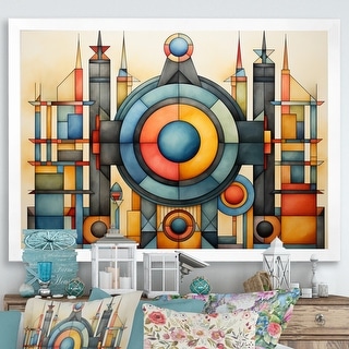 Designart "African Ndebele Patterns" African Framed Wall Art Prints ...