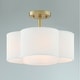Martina 4-Light Semi-Flush Mount Light with White Scallop Fabric Shade ...