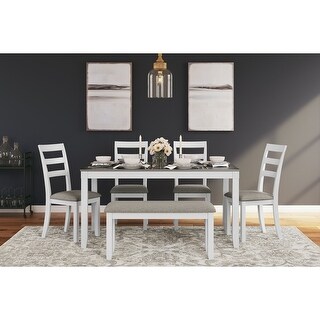 Furniture of America Hish Rustic White 72-inch Wood Dining Table with ...
