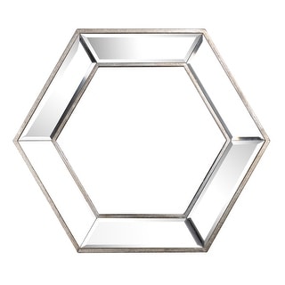 Hexagon Wall Mirror with Contemporary Glass Design - Bed Bath & Beyond ...