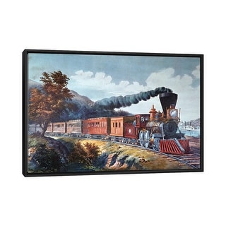 iCanvas "American Express Train, 1864" by Currier & Ives Framed Canvas ...