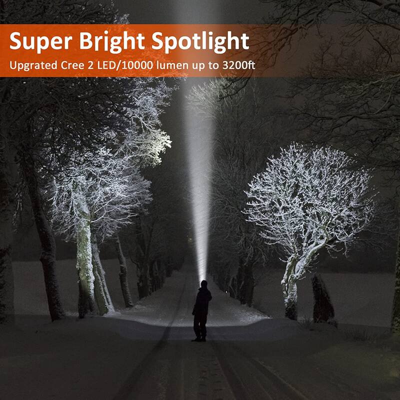 120000 Lumen LED Rechargeable Spotlight - Overstock - 37569580
