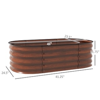 Outdoor Self-Draining Planter Bed Brown Planter Box w/ Open Bottom - Bed Bath & Beyond - 40973395