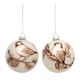 Bird Ball Ornament (Set of 6) - 4"W x 4"D x 5"H - Bed Bath & Beyond ...