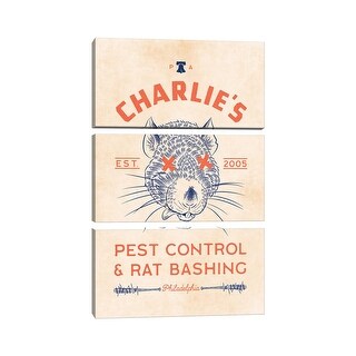 iCanvas "Charlie's Pest Control" by Ross Coskrey 3-Piece Canvas Wall ...
