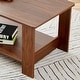 Modern 2-layer Coffee Table Rectangular End Table with Open Storage ...