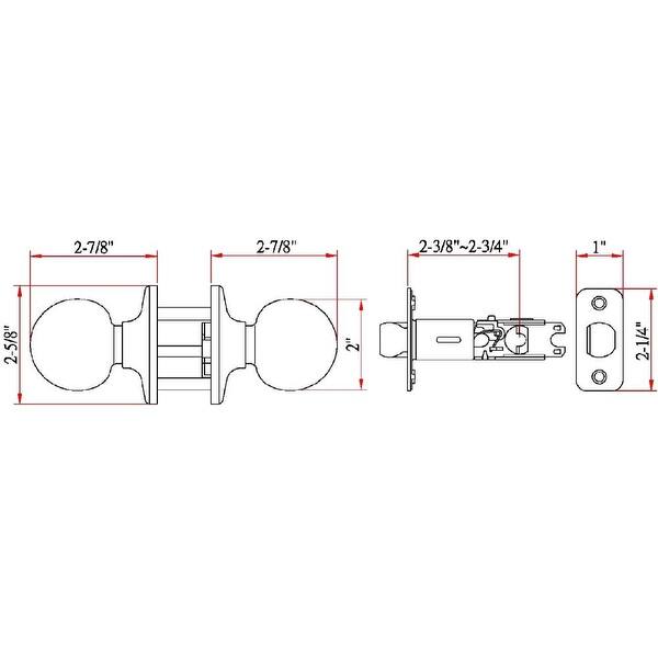 Design House 781872 Ball Passage Hall and Closet Door Knob Satin Nickel ...