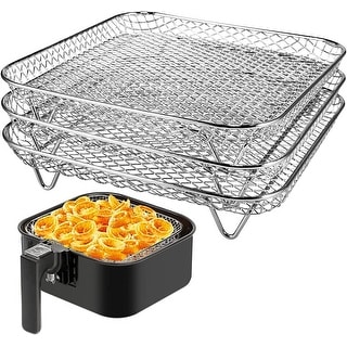3 Piece 8" Stainless Steel Air Fryer Basket Set - Bed Bath & Beyond ...