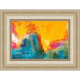 22x15 Traditional Silver Complete Wood Picture Frame with UV Acrylic ...