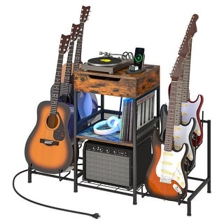 Guitar Stand 6 Holder Adjustable Accessories Rack Storage Rack with ...